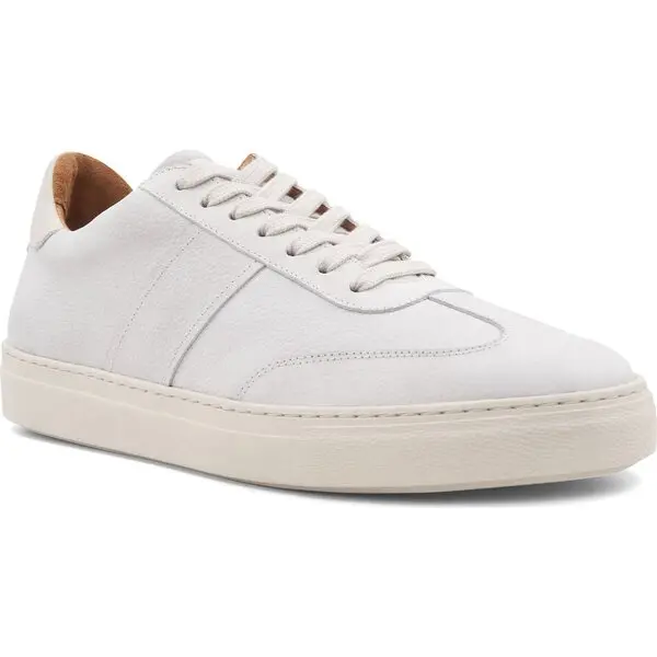 Aquatalia Metro Leather Sneakers - White Tumbled