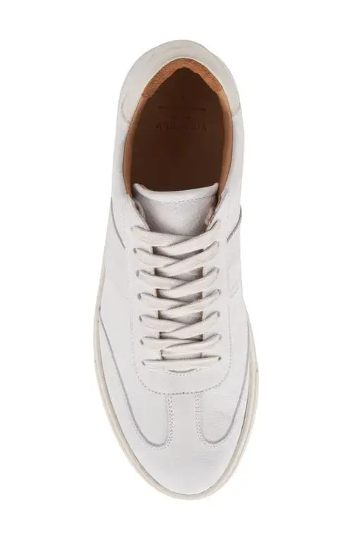 Aquatalia Metro Leather Sneakers - White Tumbled