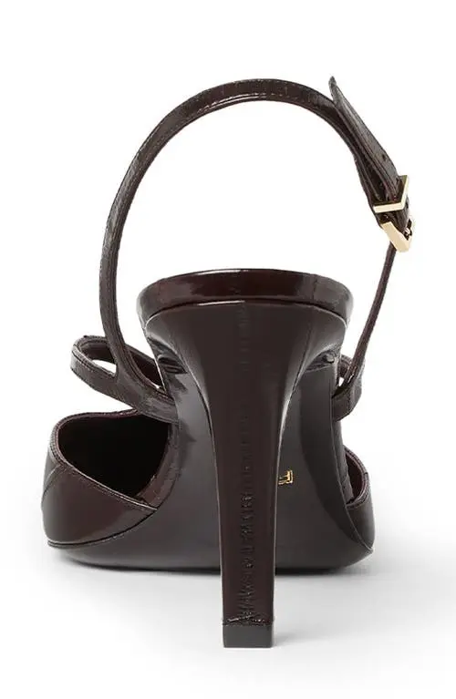 Fendi Ffold Genuine Eel Slingback Pumps - Brown
