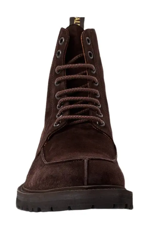 Aquatalia Danny Leather Lace-up Boots - Dark Brown Suede