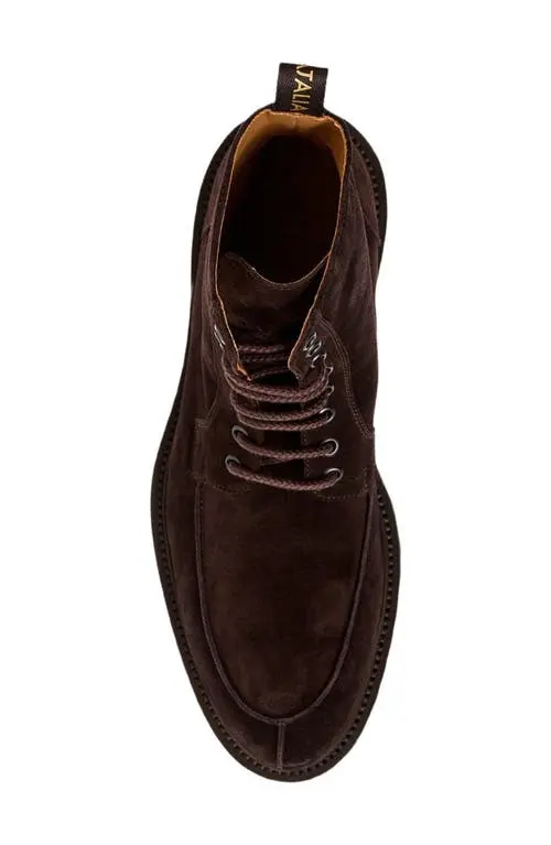 Aquatalia Danny Leather Lace-up Boots - Dark Brown Suede