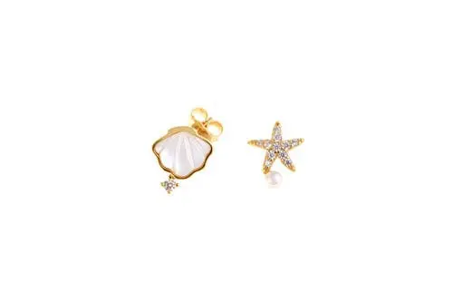 ARTE NOVA JEWELLERY Sea Earrings - Silver Gold Plated
