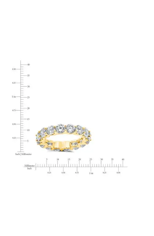 CRISLU Brilliant Cut Eternity Ring - 18kyg/clear Stone