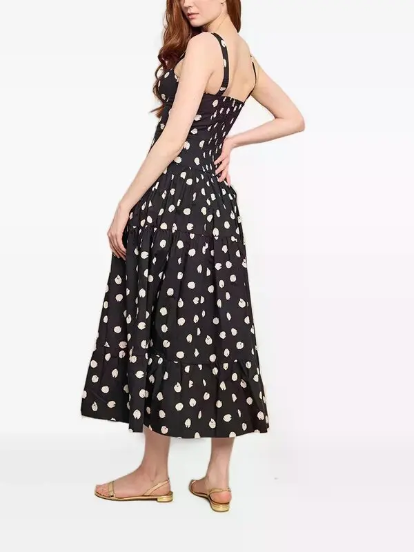 Cara Cara Santiago Polka-dot Midi Dress