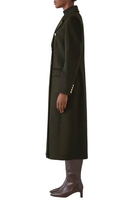LK BENNETT Natalia Fitted Double-breasted Wool Coat