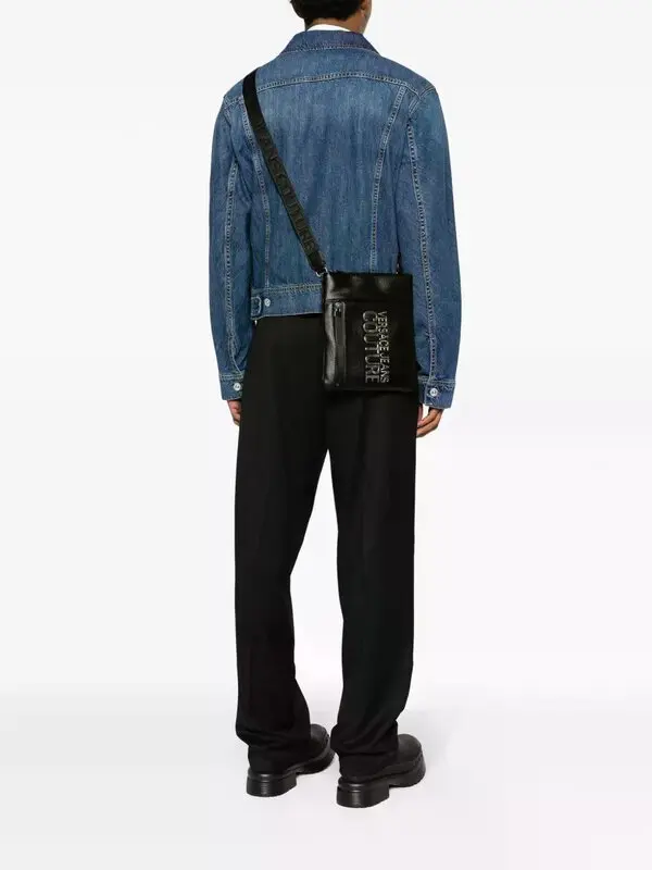 Versace Logo-plaque Faux-leather Messenger Bag