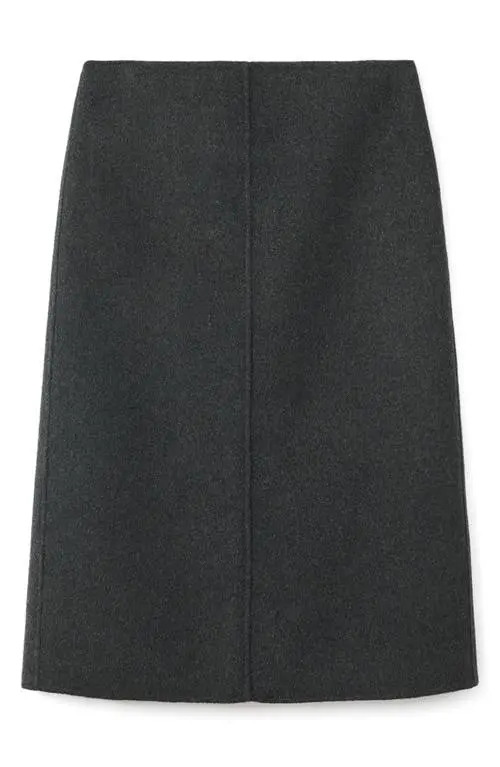 Mango Wool Blend Midi Skirt