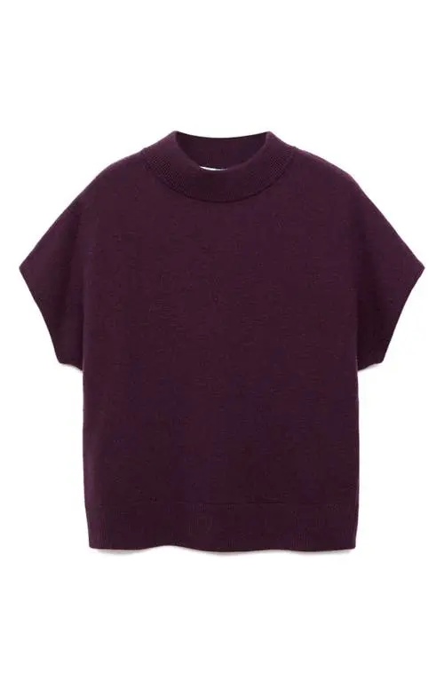 Mango Wool And Cashmere Mock Neck Sweater