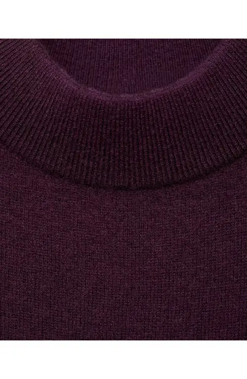 Mango Wool And Cashmere Mock Neck Sweater