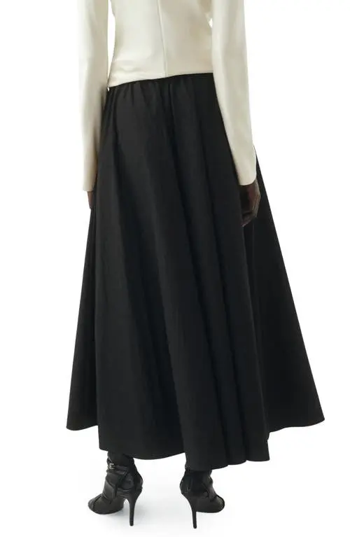 Mango Flared Cotton-blend Midi Skirt