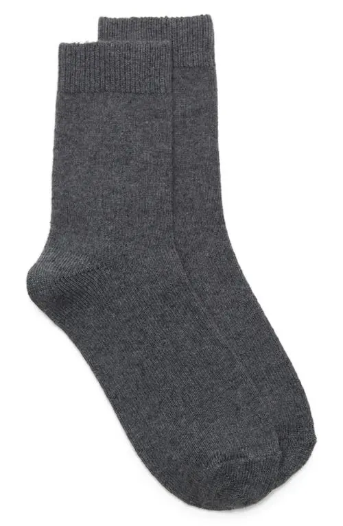 Mango Selection Crew Socks - Dark Heather Grey