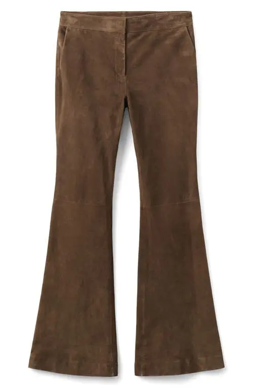 Mango Suede Flare Leg Pants