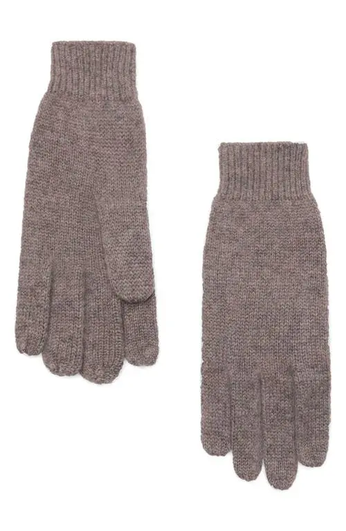 Mango Selection Cashmere Gloves - Medium Brown Heather