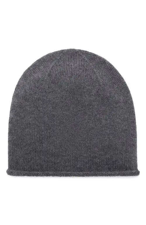 Mango Selection Cashmere Beanie - Medium Heather Grey