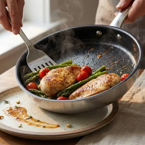 ALVA Maestro Nonstick Stainless Steel Frying Pan5-ply