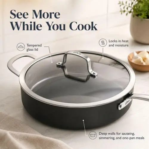 ALVA Maestro 4-quart Ceramic Nonstick Sauté Pan With Lid