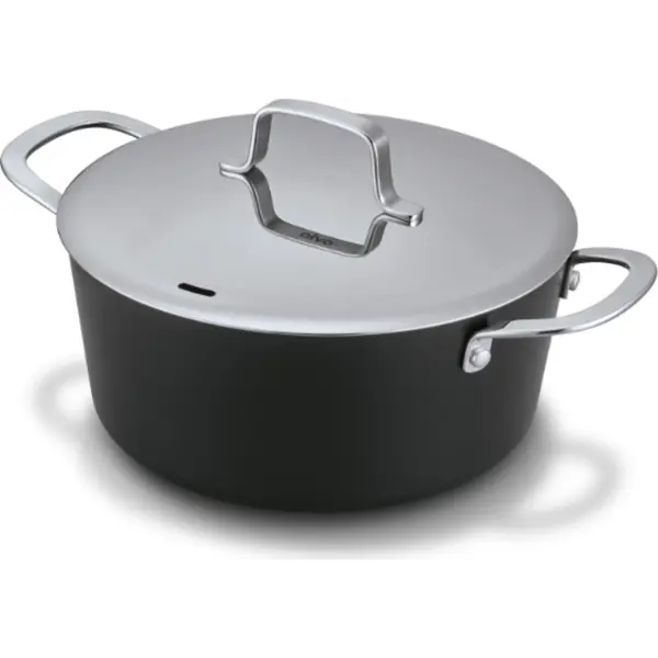 ALVA Maestro Nonstick Stock Pot With Lid - Black