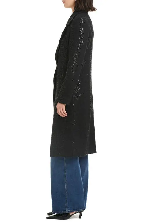 Kate Spade New York Sequin Pattern Longline Coat
