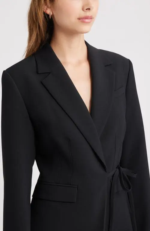 OPEN EDIT The Icon Suiting Wrap Blazer Dress - Black
