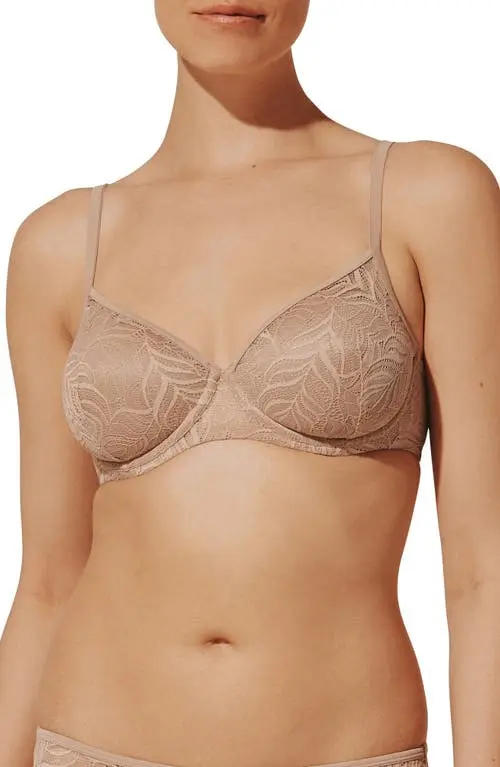 THIRDLOVE Feather Lace Underwire Demi Bra - Taupe
