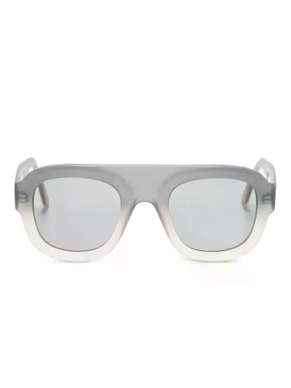 ANDY WAWA Ombré-effect Rectangle-frame Sunglasses - Grey