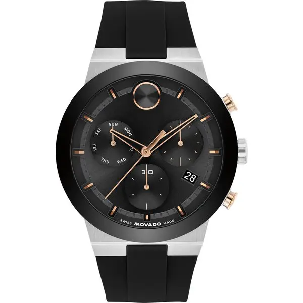 Movado Bold Fusion Chronograph Strap Watch - Black