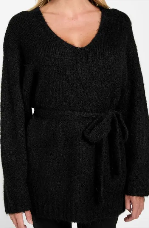 Guess Tie Waist Tunic Sweater