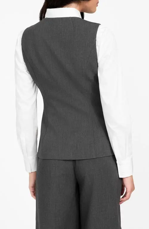 Guess Isabeau Button-up Vest - Grey Light