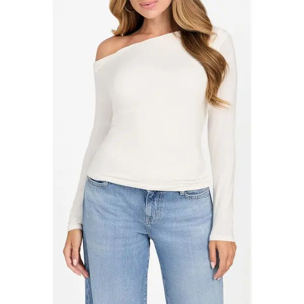 Guess One-shoulder Jersey Top