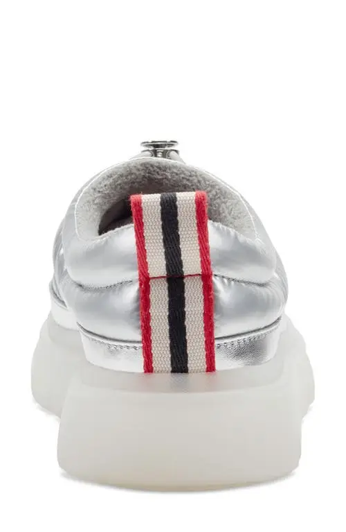 Hunter Madi Platform Puffer Slipper - Silver/silver