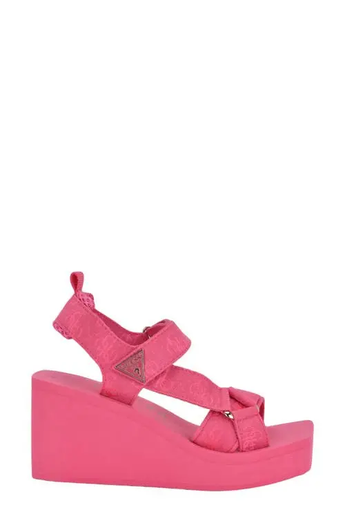 Guess Slingback Platform Wedge Sandal - Light Pink