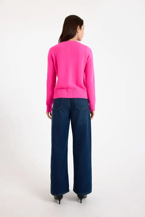BRODIE CASHMERE Niamh Crew Neck Cashmere Cardigan