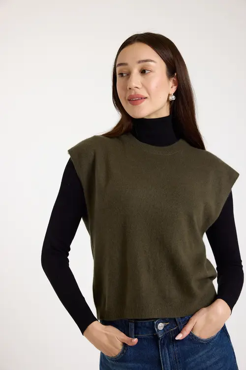 BRODIE CASHMERE Tabby Knitted 100% Cashmere Vest