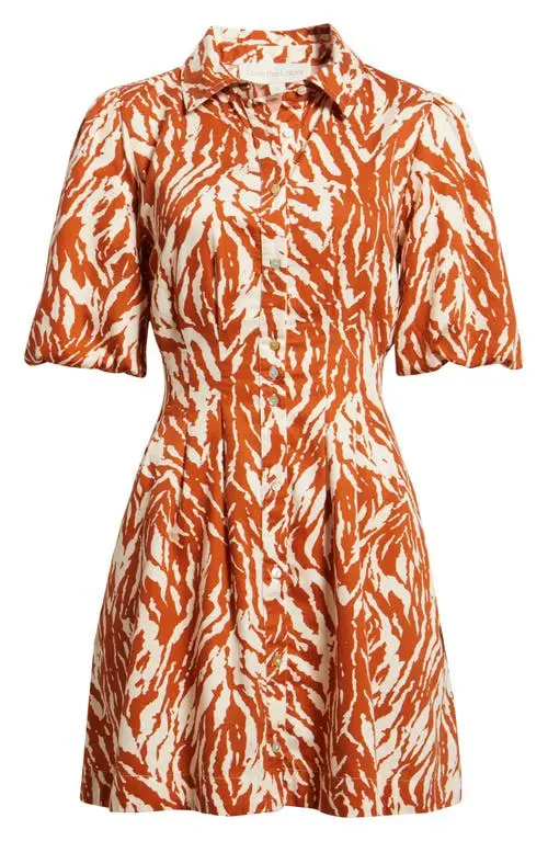 Love The Label Printed Button-up Mini Shirtdress