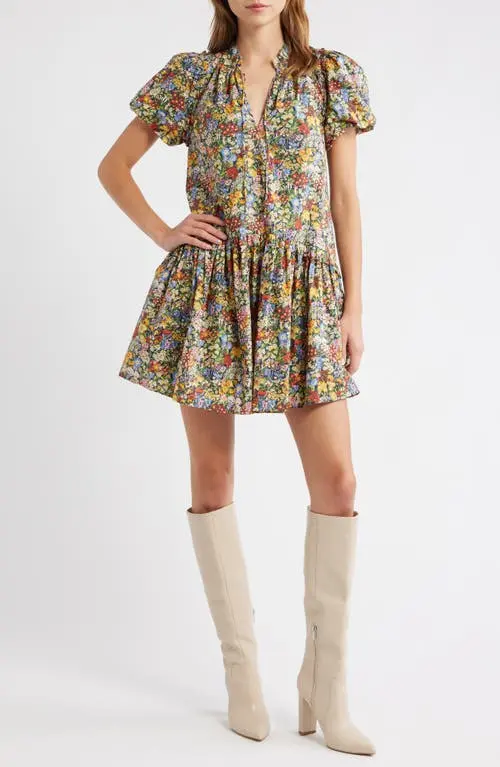 Love The Label Edith Floral Minidress - Cottage Garden Liberty Print