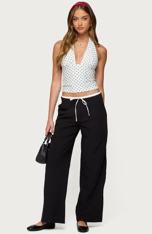 EDIKTED Pleated Wide Leg Sweatpants