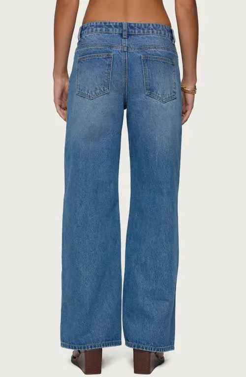 EDIKTED Wide Leg Jeans - Blue