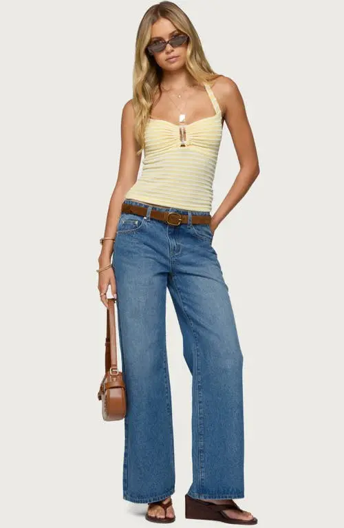 EDIKTED Wide Leg Jeans - Blue