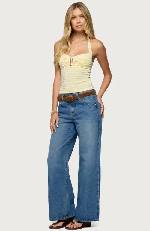 EDIKTED Wide Leg Jeans - Blue