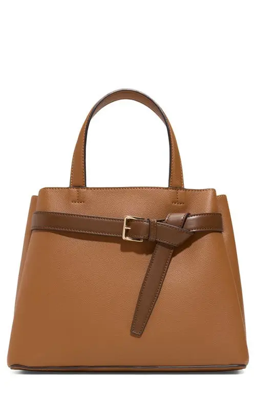 Aldo Satchel With Buckled Belt And Crossbody Strap