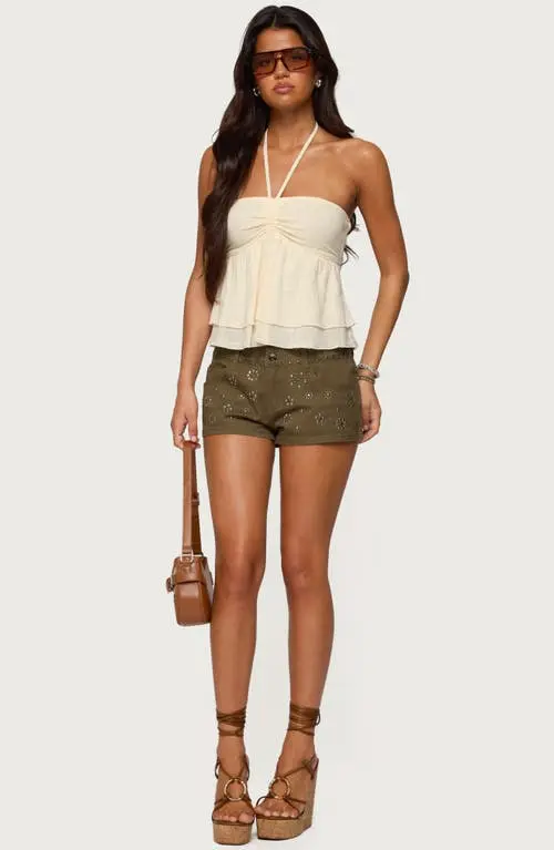 EDIKTED Studded Micro Shorts