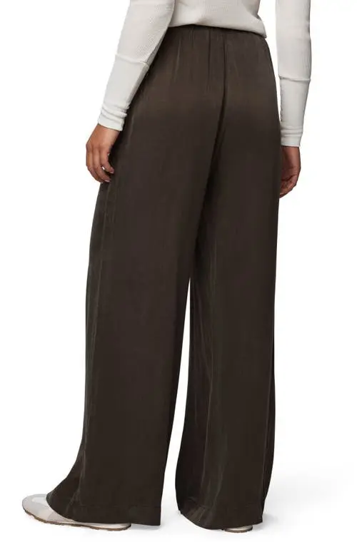 Splendid Serena Satin Pull-on Pants - Soft Chocolate Brown