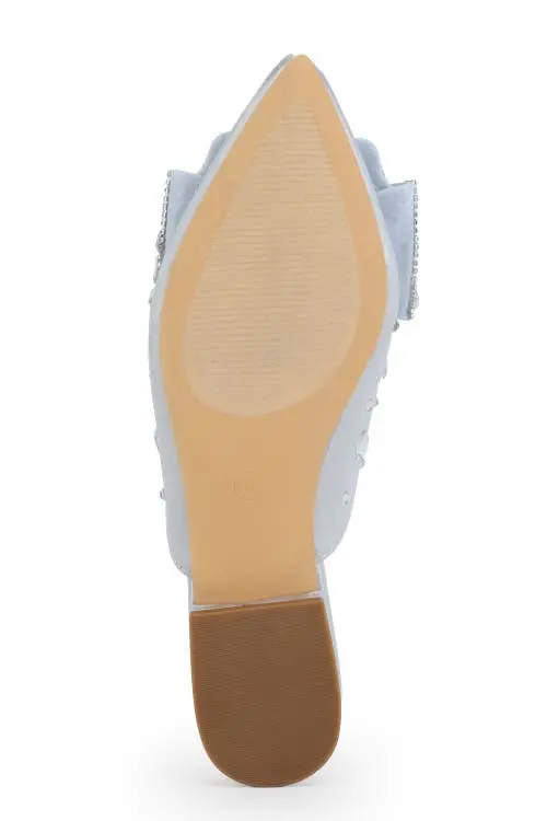 LAUREN LORRAINE Claire Rhinestone Embellished Mules