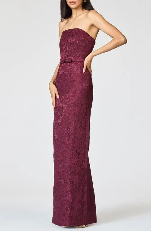 Sachin & Babi Sophia Belted Strapless Gown - Napa