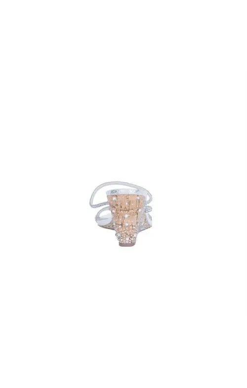 LAUREN LORRAINE Lanie Rhinestone Wedge Sandal