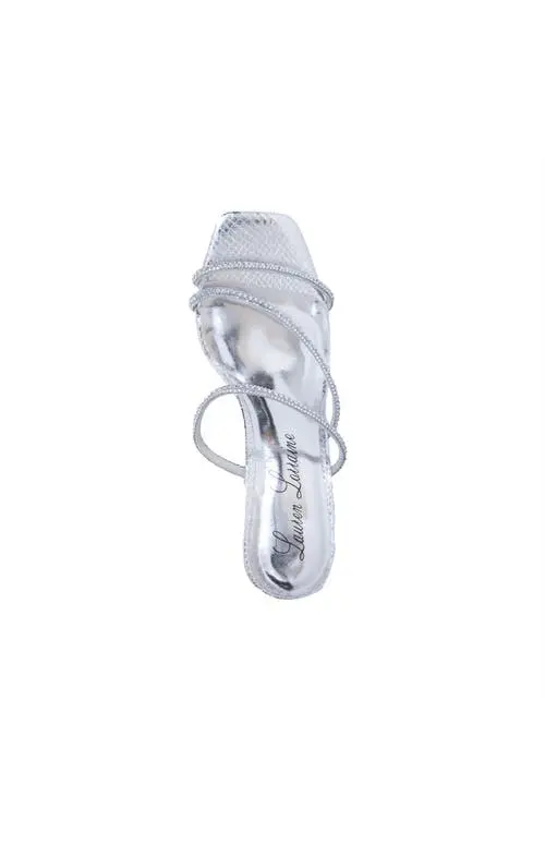 LAUREN LORRAINE Lanie Rhinestone Wedge Sandal