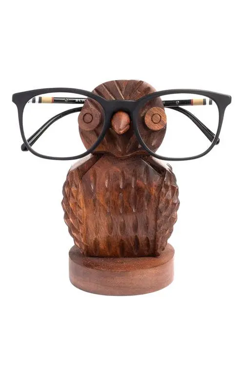 MATR BOOMIE Owl Eyeglass Holder Stand - Brown