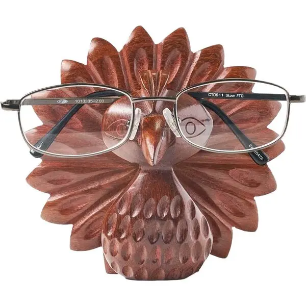 MATR BOOMIE Peacock Eyeglasses Holder Stand - Brown