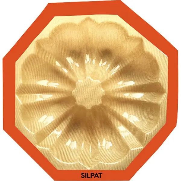 SILPAT Perfect Non-stick Rose Fluted Cake Pan - Orange