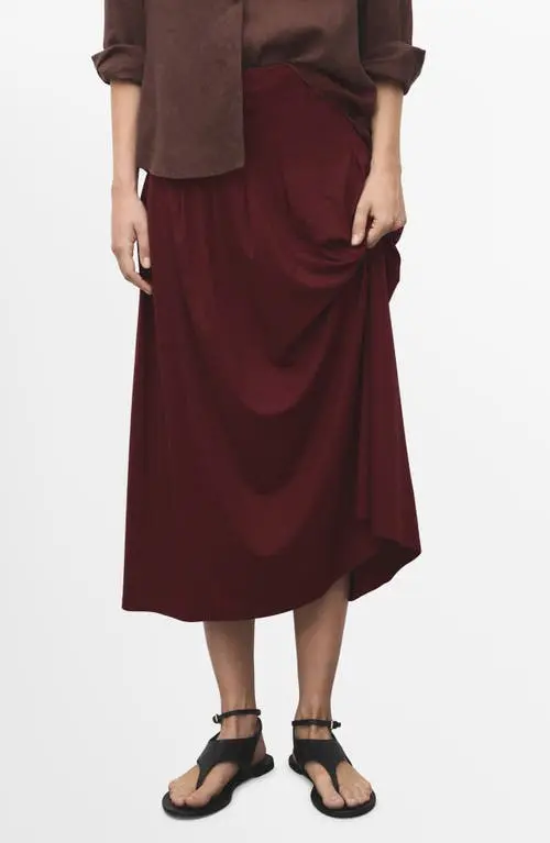 Mango Plank Pleat Midi Skirt